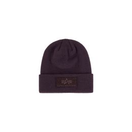 Skimütze Alpha Industries "Velcro Beanie", Herren, Gr. onesize, lila (plum), Obermaterial: 100% Polyacryl, Mützen