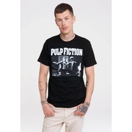 T-Shirt logoshirt "Pulp Fiction", Herren, Gr. XS, schwarz, 100% Baumwolle, bedruckt, normal, Rundhals, Shirts T-Shirt, mit l&auml;ssigem Front-Print