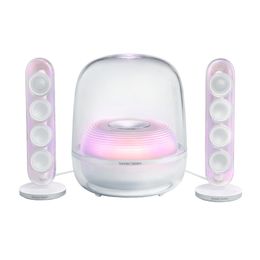 HARMAN / KARDON 2.1 Soundsystem "SoundSticks 5", weiß, B:23,4cm H:30,6cm T:23,4cm, Lautsprecher, 2.1-Channel Bluetooth Speaker mit HDMI