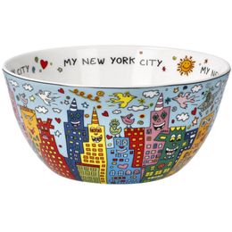 Dekoschale Goebel "Rizzi", bunt, B:15cm H:7cm, Porzellan, Dekoschalen, Pop Art, Fine Bone China, James Rizzi - My New York City Day