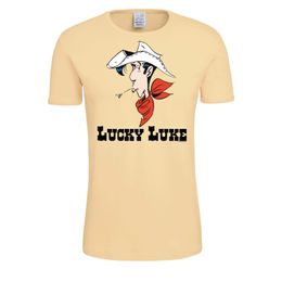 T-Shirt logoshirt "Lucky Luke Portrait", Damen, Gr. M, bunt, 100% Baumwolle, bedruckt, normal, Rundhals, Shirts T-Shirt, mit Lucky Luke-Print