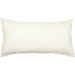 Kissenbezug Janine "PIANO 0125 31 80x80", beige (ecru), B:80cm L:40cm, Mako-Soft-Seersucker, Seersucker, Kissenbez&uuml;ge, Kissenbezug, mit Rei&szlig;verschluss
