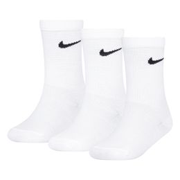 Tennissocken Nike Sportswear "NHN NIKE PACK CREW für Kinder", Jungen, weiß, Obermaterial: 97% Polyester, 3% Elasthan, Socken, 5 bis 7 Jahre, für Kinder