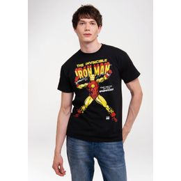 T-Shirt logoshirt "Iron Man - The Birth Of The Power", Damen, Gr. XXL, schwarz, 100% Baumwolle, bedruckt, normal, Rundhals, Shirts T-Shirt, mit lizenziertem Print