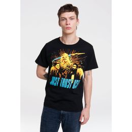 T-Shirt logoshirt "Star Wars - Just Trust Us", Herren, Gr. M, schwarz, 100% Baumwolle, bedruckt, normal, Rundhals, Shirts T-Shirt, mit tollem Star Wars-Print