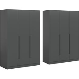 Schrank-Set Home Affaire "Skarde moderner Kleiderschrank Schlafzimmerschrank Otto´s Choice", anthrazit, B:240cm H:180cm T:52cm, Spanplatte, Kastenmöbel-Sets, Skarde Kleiderschrank 240 cm, 2 Kleiderstangen und 8 Böden