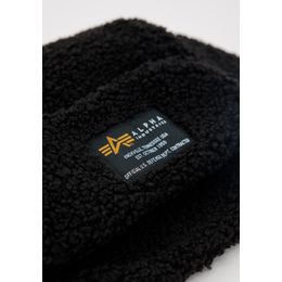 Skimütze Alpha Industries "Alpha Teddy Hat", Damen, Gr. onesize, schwarz, Obermaterial: 100% Polyester, Futter: 100% Nylon, Füllung: 100% Polyester, Mützen