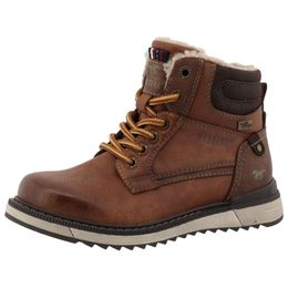 Winterboots Mustang Shoes "Donato", Mädchen, Gr. 36, braun, Lederimitat, Textil, used, Schuhe, Schnürboots, Outdoorboots mit TEX-Membrane