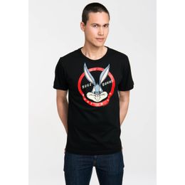 T-Shirt logoshirt "Bugs Bunny Made In NYC", Damen, Gr. S, bunt (schwarz, mehrfarbig), 100% Baumwolle, bedruckt, normal, Rundhals, Shirts T-Shirt, mit tollem Bugs Bunny-Print