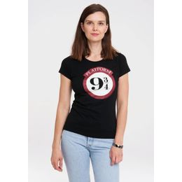T-Shirt logoshirt "Harry Potter - Platform 9 3/4", Damen, Gr. M, schwarz, 100% Baumwolle, bedruckt, normal, Rundhals, Shirts T-Shirt, mit lizenziertem Design