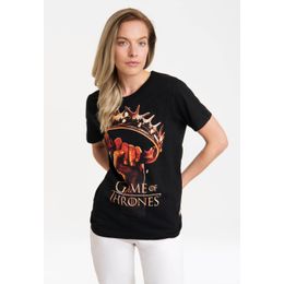 T-Shirt logoshirt "Game Of Thrones - Krone", Damen, Gr. XS, schwarz, 100% Baumwolle, bedruckt, normal, Rundhals, Shirts T-Shirt, mit lizenziertem Print