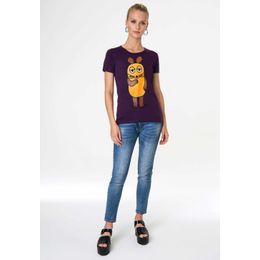 T-Shirt logoshirt "Die Sendung mit der Maus", Damen, Gr. S, lila (violett), 100% Baumwolle, bedruckt, normal, Rundhals, Shirts T-Shirt, mit lizenziertem Design