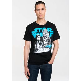T-Shirt logoshirt "A Star Wars Story Han Solo & Chewbacca", Damen, Gr. L, schwarz, 100% Baumwolle, bedruckt, normal, Rundhals, Shirts T-Shirt, mit auff&auml;lligem Print