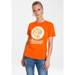 T-Shirt logoshirt "Brandt", Damen, Gr. XL, orange, 100% Baumwolle, bedruckt, normal, Rundhals, Shirts T-Shirt, mit lizenziertem Originaldesign