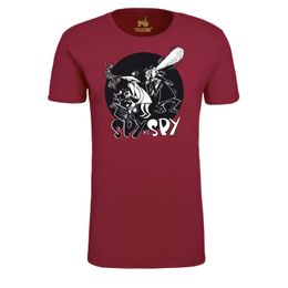T-Shirt logoshirt "Mad - Spy vs Spy", Herren, Gr. L, rot, 100% Baumwolle, bedruckt, normal, Rundhals, Shirts, mit trendigem Comic-Print