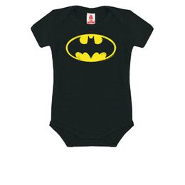 Body logoshirt "DC - Batman", Jungen, Gr. 98, EURO-Gr&ouml;&szlig;en, schwarz, 100% Baumwolle, bedruckt, kurz, Rundhals, Bodys Body, mit lizenziertem Print
