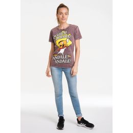 T-Shirt logoshirt "Looney Tunes - Speedy Gonzales", Damen, Gr. M, lila (violett), 100% Baumwolle, bedruckt, normal, Rundhals, Shirts T-Shirt, mit lizenziertem Print