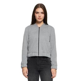BETTY & CO Jackenblazer BETTY & CO "Damen Blouson langarm", Damen, Gr. 36, grau (grau melange), Obermaterial: 66% Polyester, 32% Viskose, 2% Elasthan. Futter: 100% Polyester., figurumspielend normal, Blazer