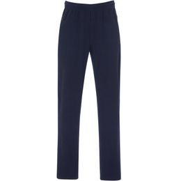 Jerseyhose TRIGEMA "TRIGEMA Fleece Freizeithose", Herren, Gr. XXL, US-Größen, blau (navy), 100% Polyester, Hosen