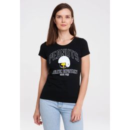 T-Shirt logoshirt "Peanuts &ndash; Woodstock", Damen, Gr. L, schwarz, 100% Baumwolle, bedruckt, lang, Rundhals, Shirts T-Shirt, mit lizenziertem Print
