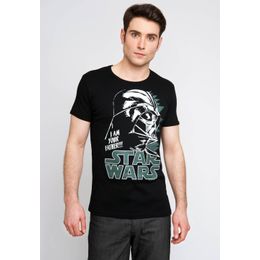 T-Shirt logoshirt "Darth Vader", Herren, Gr. L, bunt (schwarz, mehrfarbig), 100% Baumwolle, bedruckt, normal, Rundhals, Shirts, mit markantem Logoprint