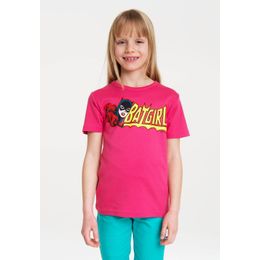 T-Shirt logoshirt "Batgirl", M&auml;dchen, Gr. 158/164, bunt (mehrfarbig), 100% Baumwolle, bedruckt, normal, Rundhals, Shirts T-Shirt, mit coolem Frontprint