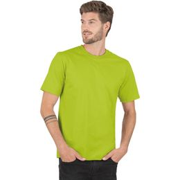 T-Shirt TRIGEMA "TRIGEMA T-Shirt DELUXE Baumwolle", Herren, Gr. L, gelb (lemon), 100% Baumwolle, Basic, Shirts