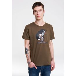 T-Shirt logoshirt "Der kleine Maulwurf", Damen, Gr. XL, gr&uuml;n, 100% Baumwolle, bedruckt, normal, Rundhals, Shirts T-Shirt, mit lizenziertem Originaldesign