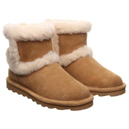 Bearpaw Damen Winterboots "Kate", Gr. 42hellbraun, Veloursleder, Basic, Schuhe, Schlupfstiefel, Snowboots mit Lammfellfutter