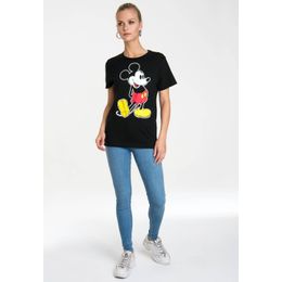 T-Shirt logoshirt "Mickey Mouse &ndash; Classic", Damen, Gr. S, schwarz, 100% Baumwolle, bedruckt, normal, Rundhals, Shirts T-Shirt, mit lizenziertem Originaldesign