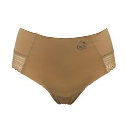 Hipster MY BASIC "Free cut hipster", Damen, Gr. S, rosa (powder), Obermaterial: 87% Polyamid, 13% Elasthan, unifarben, eng, Unterhosen, feminin, elastisch, bequem, weich, eng, mit Logo, mit Spitze