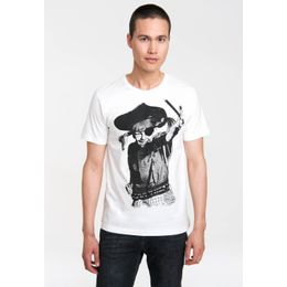 T-Shirt logoshirt "Pippi Langstrumpf - Pirat", Damen, Gr. XL, wei&szlig;, 100% Baumwolle, bedruckt, normal, Rundhals, Shirts T-Shirt, mit coolem Print