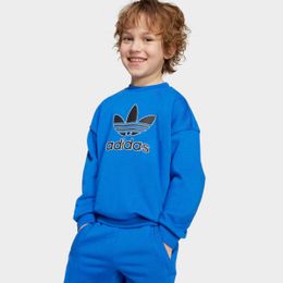 Trainingsanzug adidas originals "CREW SET", Jungen, Gr. 104, blau, Obermaterial: 70% Baumwolle, 30% Polyester, Sportanzüge