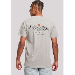 T-Shirt F4NT4STIC "Discover the world", Herren, Gr. 4XL, grau (erdgrau), Obermaterial: 100% Baumwolle, regular fit, Rundhals, ohne Bündchen, Shirts, Print