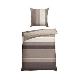 Schiesser Renforc&eacute;-Bettw&auml;sche &raquo;Endy Stripes&laquo; - grau