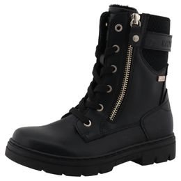 Winterstiefel Mustang Shoes "Monica", Kinder, Gr. 31, schwarz, Lederimitat, Textil, Basic, Schuhe, Stiefel, Boots mit Reißverschluss