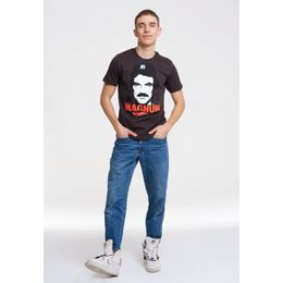 T-Shirt logoshirt "MAGNUM", Damen, Gr. L, grau, 100% Baumwolle, bedruckt, normal, Rundhals, Shirts T-Shirt, mit gro&szlig;em Front-Print