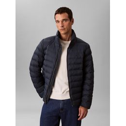 Steppjacke Calvin Klein Jeans "LS NYLN MD WT HDD F", Herren, Gr. XL, schwarz (ink), Web, Obermaterial: 100% Polyamid, unifarben, regular fit h&uuml;ftlang, Rundhals, eingesetzt gerader Abschluss, Jacken Steppjacke, Regular fit mit Kapuze im Kragen