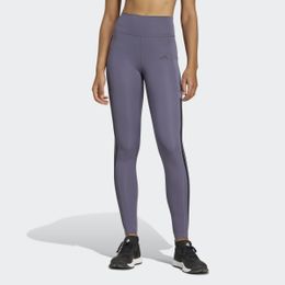 Trainingstights adidas Performance "OPT 3S 1/1", Damen, Gr. L, N-Gr, preloved violet, Obermaterial: 77% Polyester, 23% Elasthan, Hosen