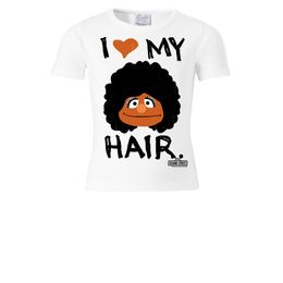 T-Shirt logoshirt "I Love My Hair", M&auml;dchen, Gr. 104/116, rosa (hellrosa), 100% Baumwolle, bedruckt, normal, Rundhals, Shirts T-Shirt, mit tollem Frontprint
