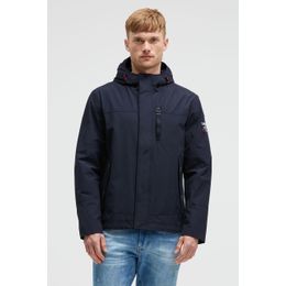 Outdoorjacke CAMP DAVID, Herren, Gr. 4XL, blau, Web, Material Oberstoff: 55% Baumwolle, 45% Polyamid, Futter &Auml;rmel: 100% Polyamid, Futter Rumpf: 100% Polyester, unifarben, regular fit normal, eingesetzt Windstopperb&uuml;ndchen, Jacken Outdoorjacke, mit verstellbarem Saum