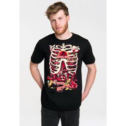 T-Shirt logoshirt "Rick & Morty - Anatomy Park", Damen, Gr. XS, schwarz, 100% Baumwolle, bedruckt, normal, Rundhals, Shirts T-Shirt, mit coolem Print