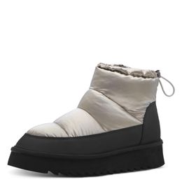 Tamaris Damen Winterboots, Gr. 39altsilberfarben, schwarz, Lederimitat, Textil, Schuhe, Plateau, Snowboots, Outdoorschuh, Schnellverschluss am