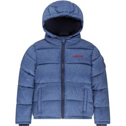 Steppjacke LEVI'S KIDS, Jungen, Gr. 10 (140), blau (marineblaus), Obermaterial: 100% Polyester, meliert, elastischer Bund, Jacken, Winterjacke for BOYS