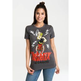 T-Shirt logoshirt "Asterix &ndash; Magic Poison", Damen, Gr. M, grau, 100% Baumwolle, bedruckt, normal, Rundhals, Shirts T-Shirt, mit lizenzierten Originaldesign