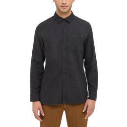 Langarmhemd Mustang "Herren Style Eastbridge", Herren, Gr. L, US-Größen, schwarz 4188, Web, 100% Baumwolle, unifarben, regular fit, Hemden