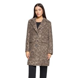 BETTY & CO Wintermantel BETTY & CO "Damen Wintermantel mit Reverskragen", Damen, Gr. 36, nature, schwarz, Obermaterial: 68% Schurwolle, 32% Polyester. Futter: 100% Polyester., gerade lang, Mäntel