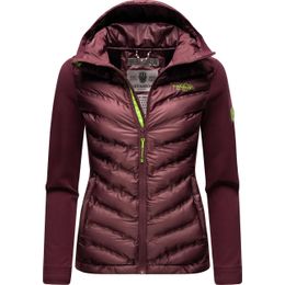 Outdoorjacke Navahoo "Nimm Mich Mit", Damen, Gr. M (38), lila, Obermaterial: 100% Polyester; Obermaterial &Auml;rmel: 68% Viskose, 27% Polyamid, 5% Elasthan; Futter: 100% Polyester; Wattierung: 100% Polyester, figurbetont h&uuml;ftlang, &Auml;rmel ohne &Auml;rmelschlitz Umschlagsaum mit innenliegendem Gummizug, Jacken Outdoorjacke, stylische &Uuml;bergangsjacke mit Kapuze