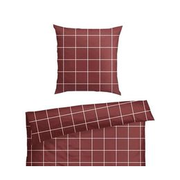 Schiesser Satin-Bettw&auml;sche &raquo;Josh&laquo; - rostrot