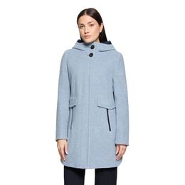 Wolljacke Gil Bret "Damen Wolljacke mit Kapuze", Damen, Gr. 36, blau (bright blau melange), Obermaterial: 70% Wolle, 20% Polyester, 10% Polyamid. Besatz: 100% Polyamid / Futter: 100% Polyester. Füllung: 100% Polyester., tailliert, Jacken